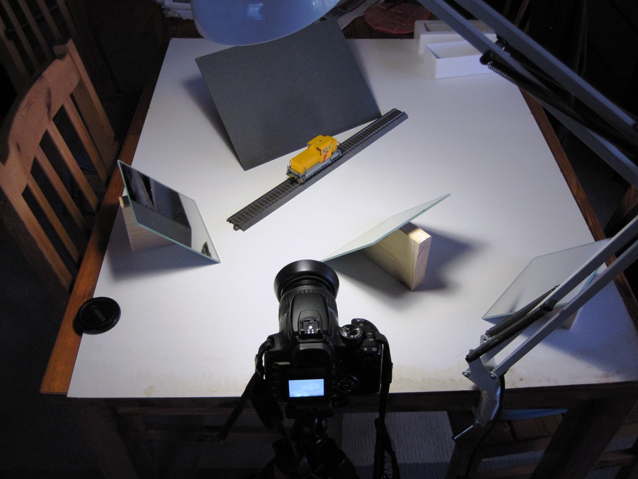 Model railroad photographing